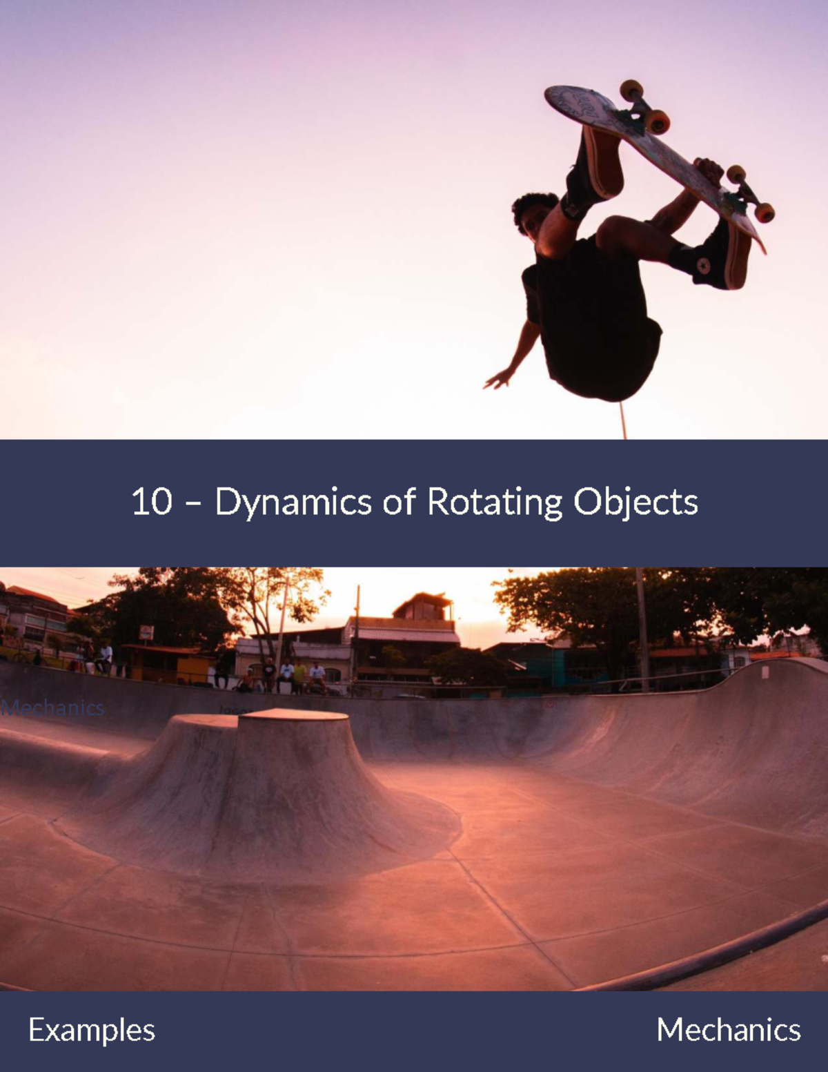 10 - Dynamics of Rotating Objects Mechanics Examples NRA - Studocu