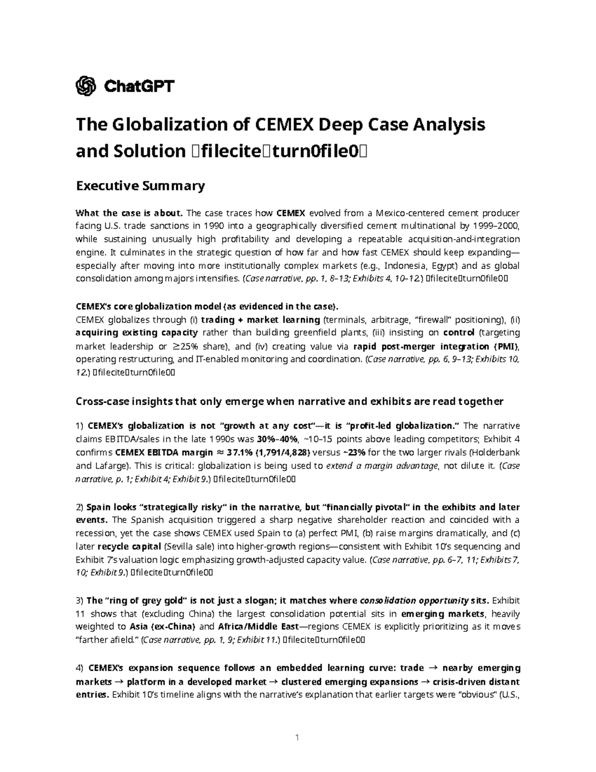 CEMEX Globalization Strategy: Deep Case Analysis & Recommendations ...