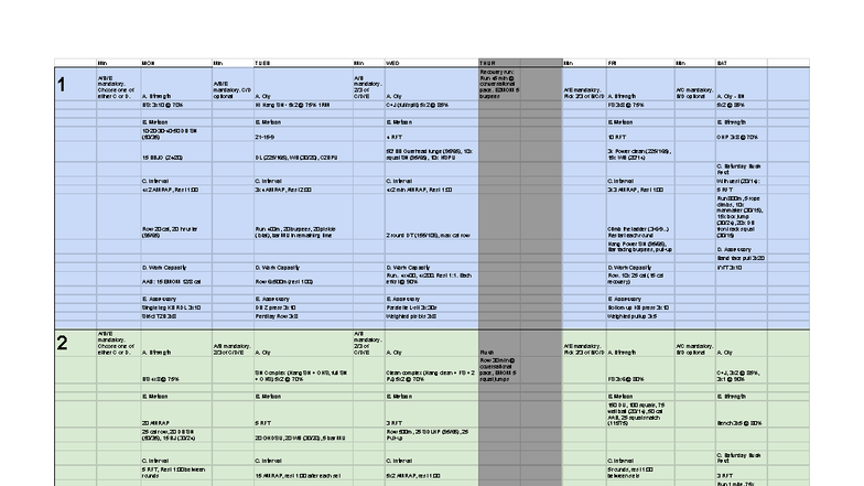 Functional Fitness Training Plan: Weekly Schedule & Workouts (FF 4 ...