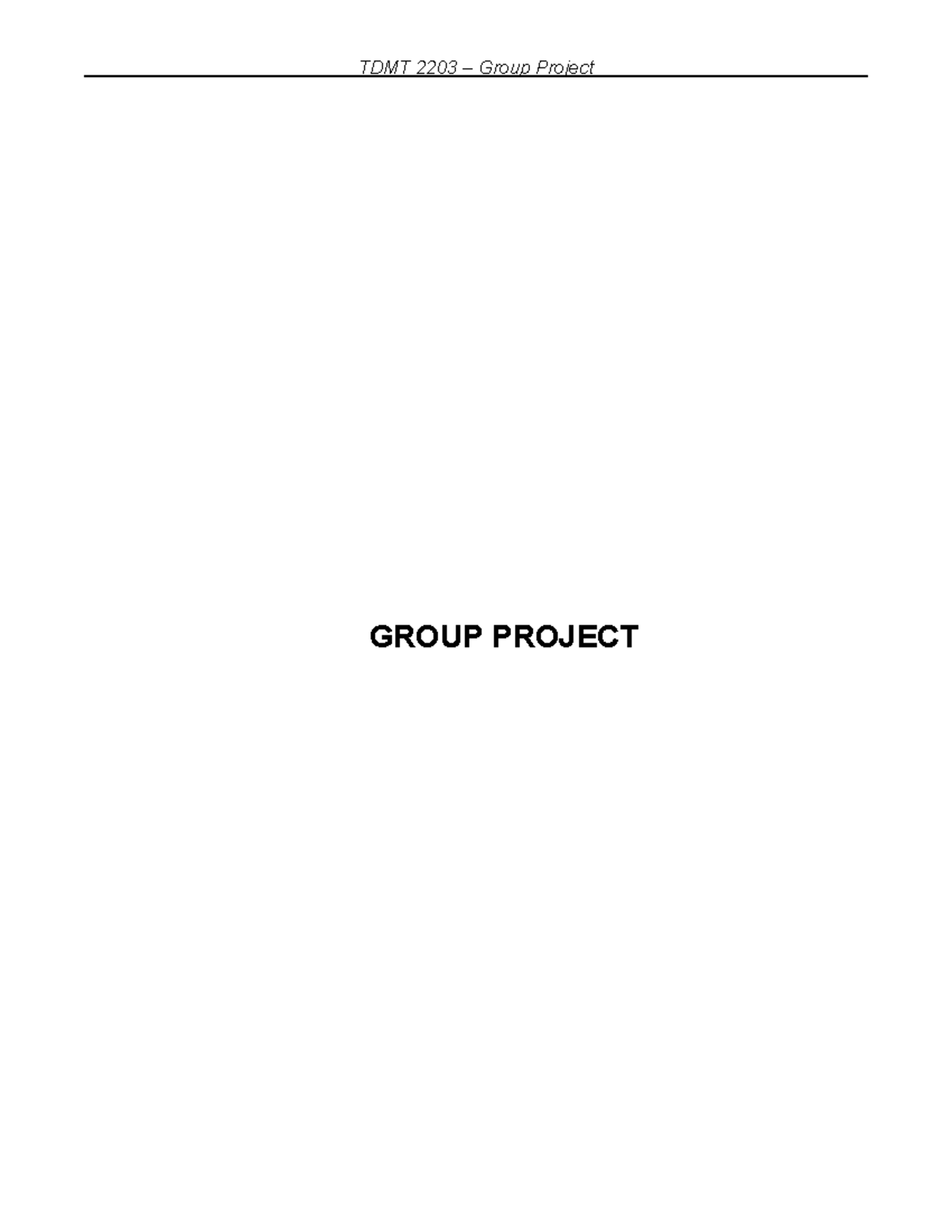 TDMT 2203 Group Project: Analyzing Macroeconomic Impacts on ...