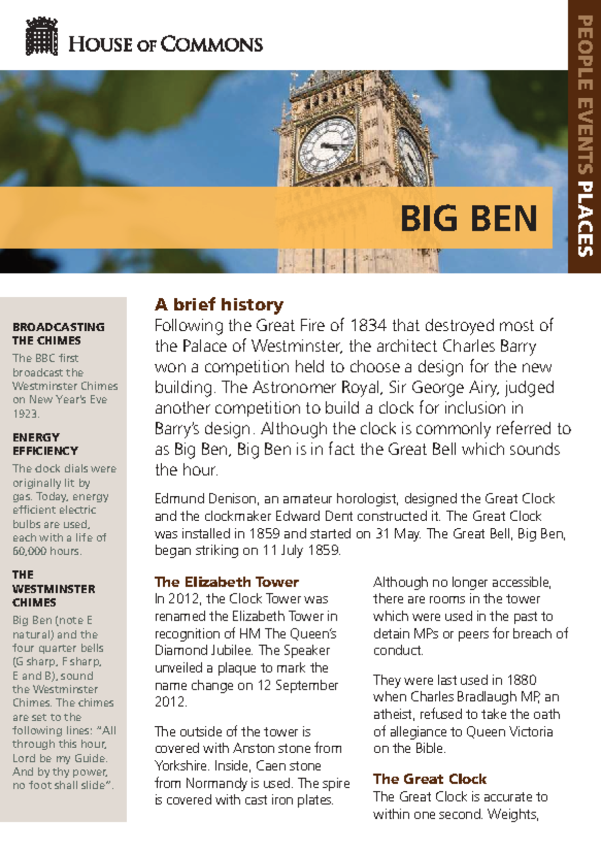 Big Ben: History and Significance of the Westminster Chimes - Studocu
