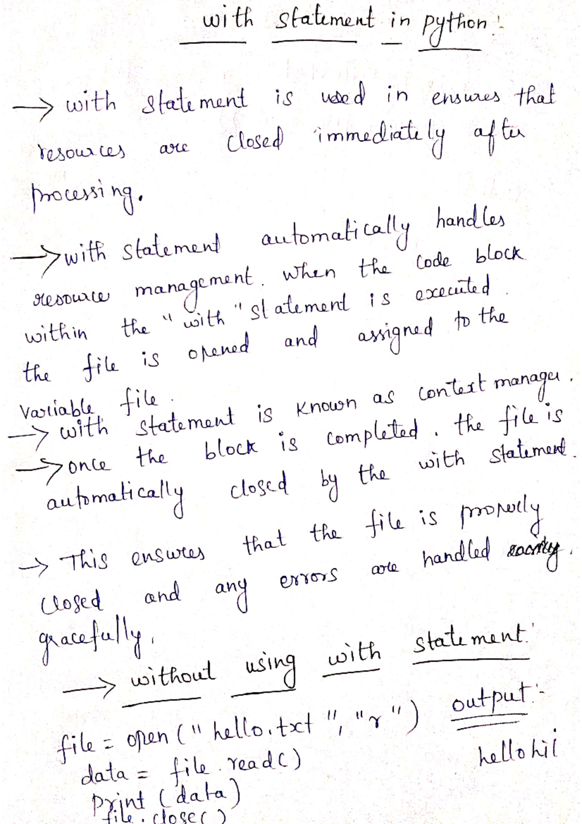 Unit 5 - good - Handling CSV: CSV (Comma Separated Values) is a simple ...