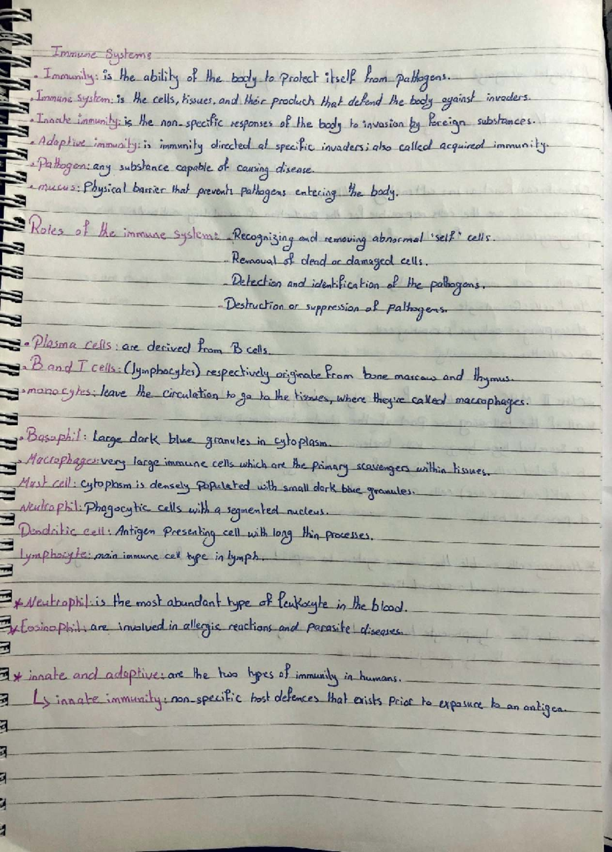 Immune System Overview - Week 6 Notes (PAM2HP2) - Studocu