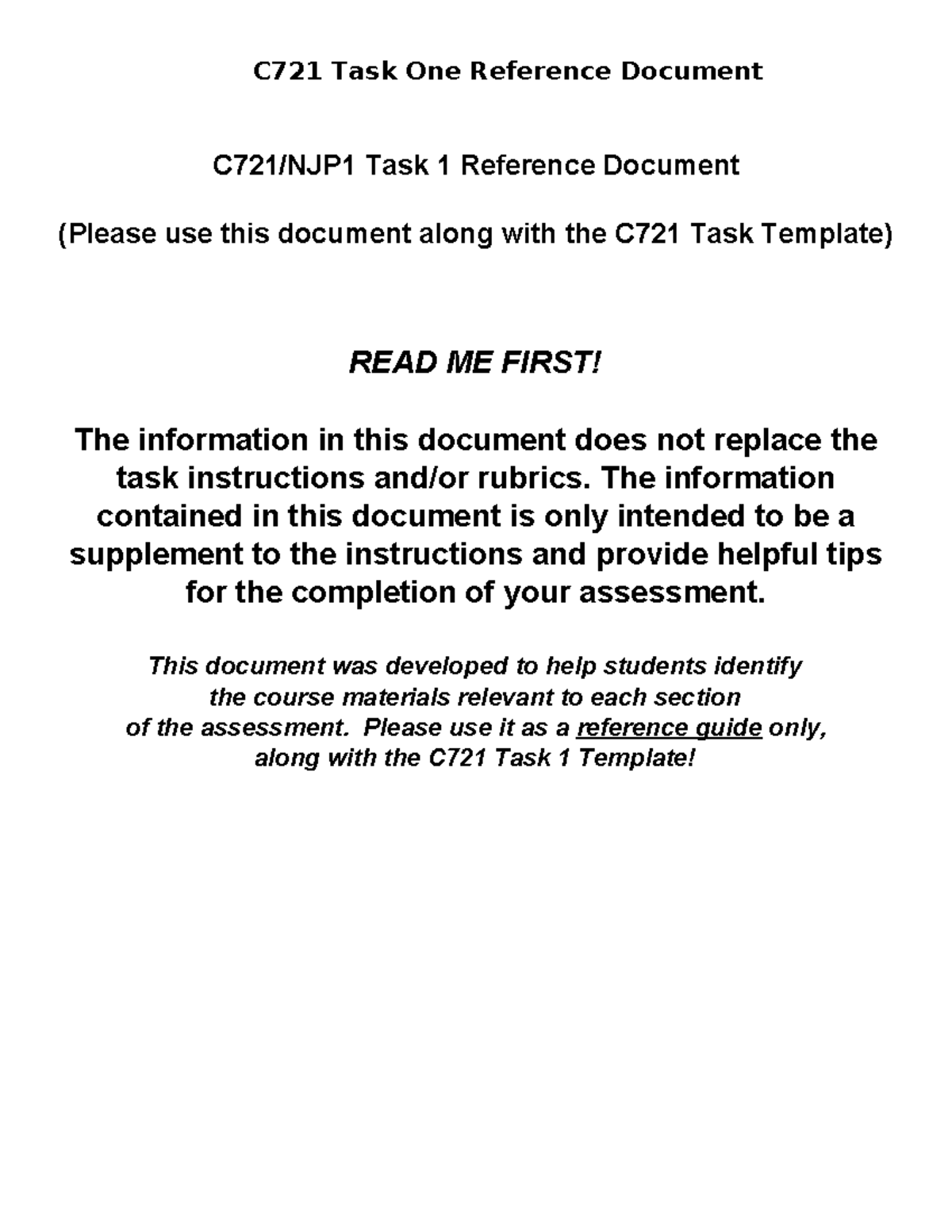 C721 Task 1 Reference Guide for Change Management Strategies - Studocu