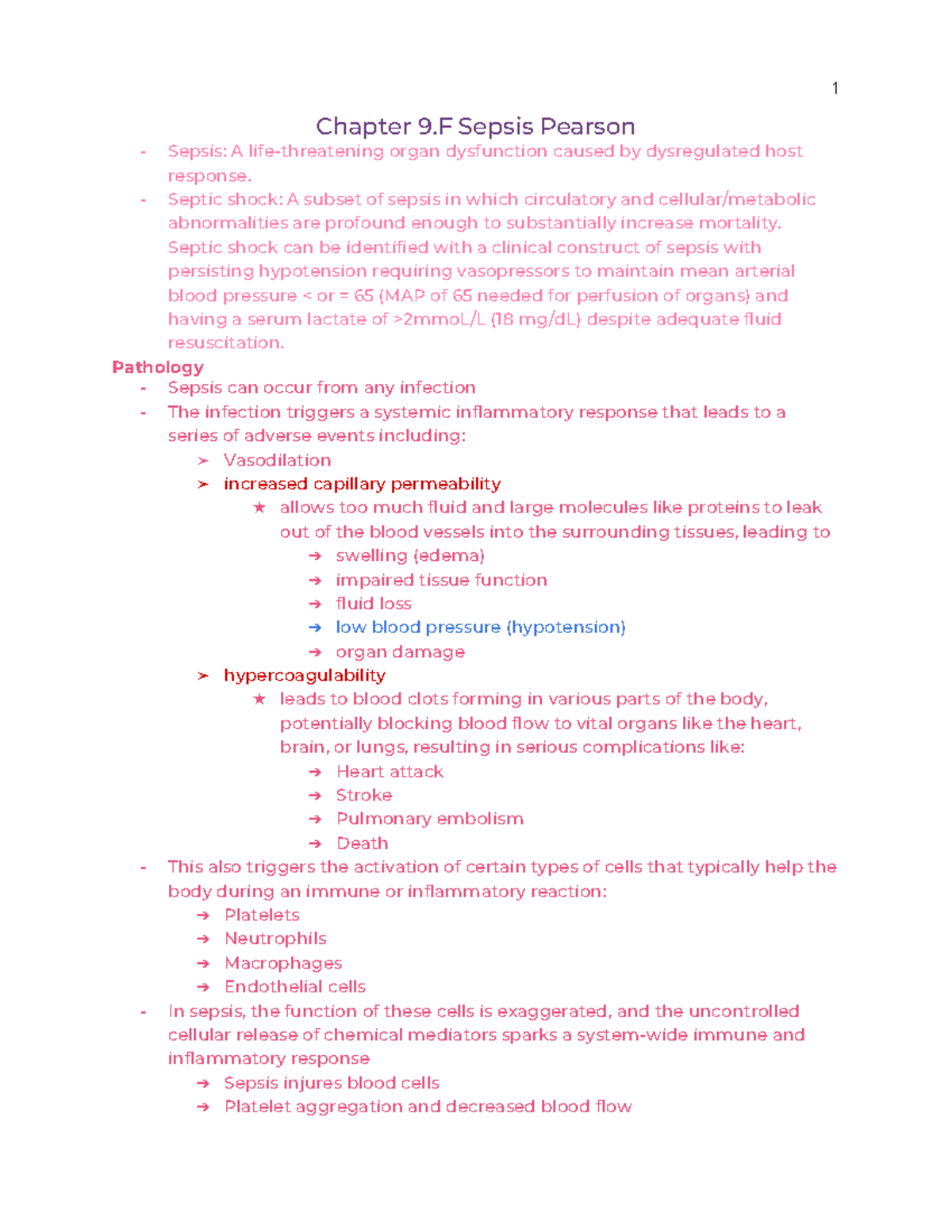 Chapter 9.F Sepsis: Understanding Organ Dysfunction & Septic Shock ...