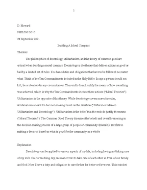Informative Essay - Timothy Trokey - Military and Professional Bearing ...
