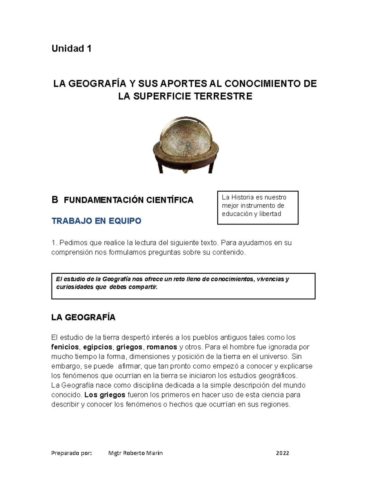 LA Geografía Y SUS Aportes AL Conocimiento DE LA Superficie Terrestre ...