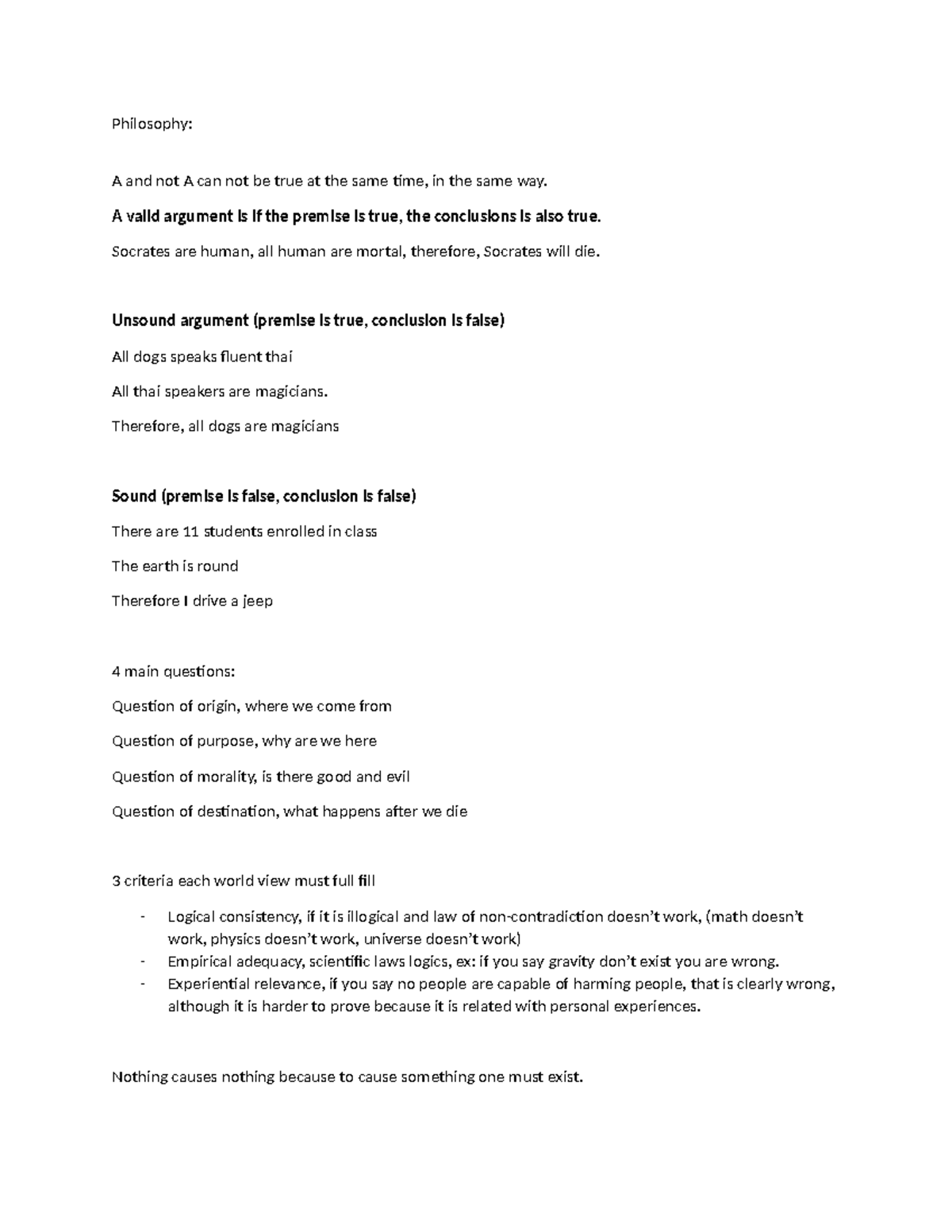 Philosophy Lecture Notes: Understanding Arguments and Ethics - Studocu