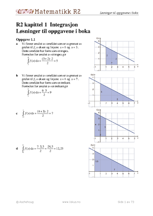 Oppsummering - Kapittel 6: Integrasjonsmetoder (Sinus R2) - KAPITTEL 6 ...