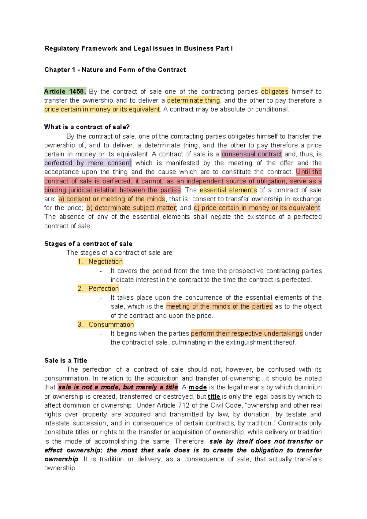LAW105 - Regulatory Frameworks: Legal Issues in Business Chapters 1 & 5 ...