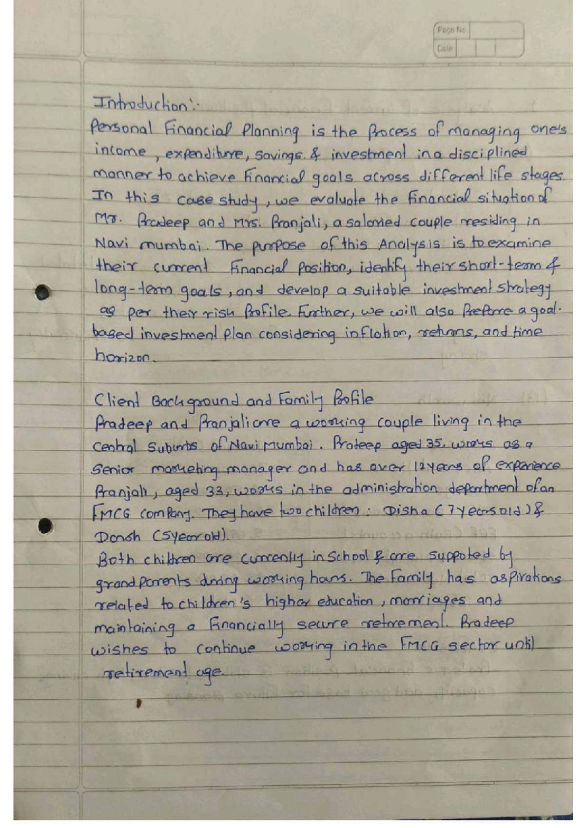 Case Study: Personal Financial Planning for MBA Finance (Year 2) - Studocu