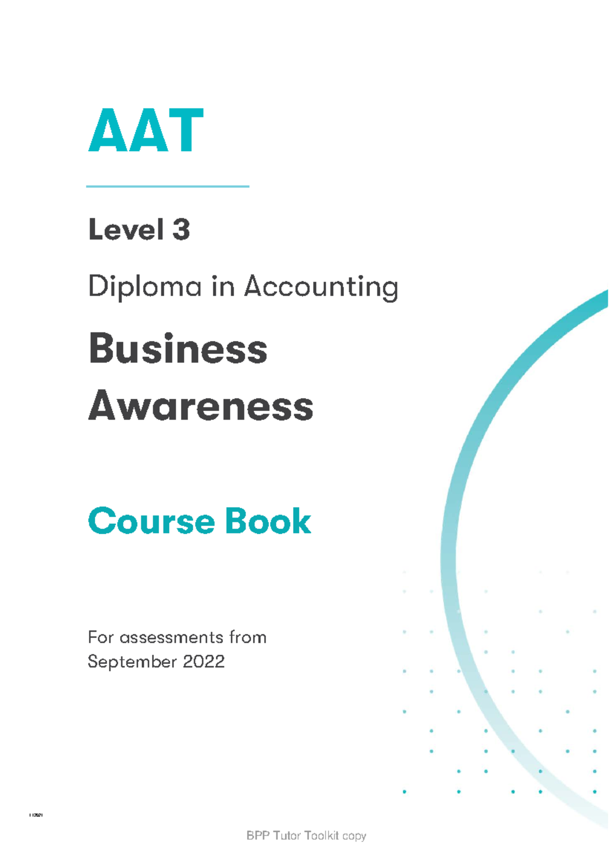 AAT Level 3 Diploma in Accounting: Business Awareness Course Book 2022 ...