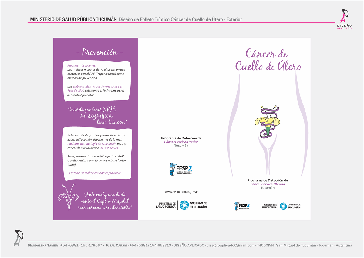 Triptico Cancer de Cuello de Utero FESP2 - Programa de Detección de ...