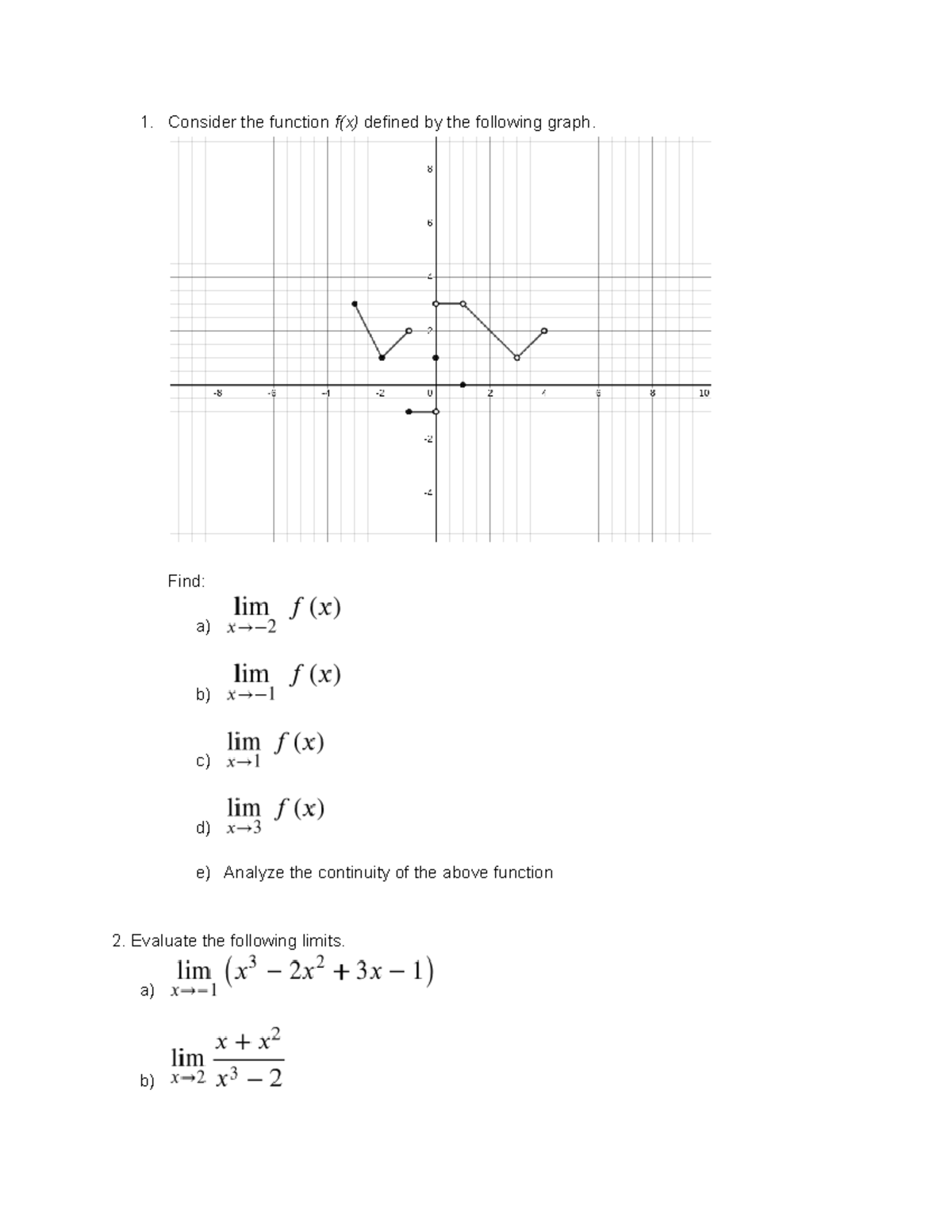 Calculus Review: Limits, Derivatives, and Continuity Analysis - Studocu