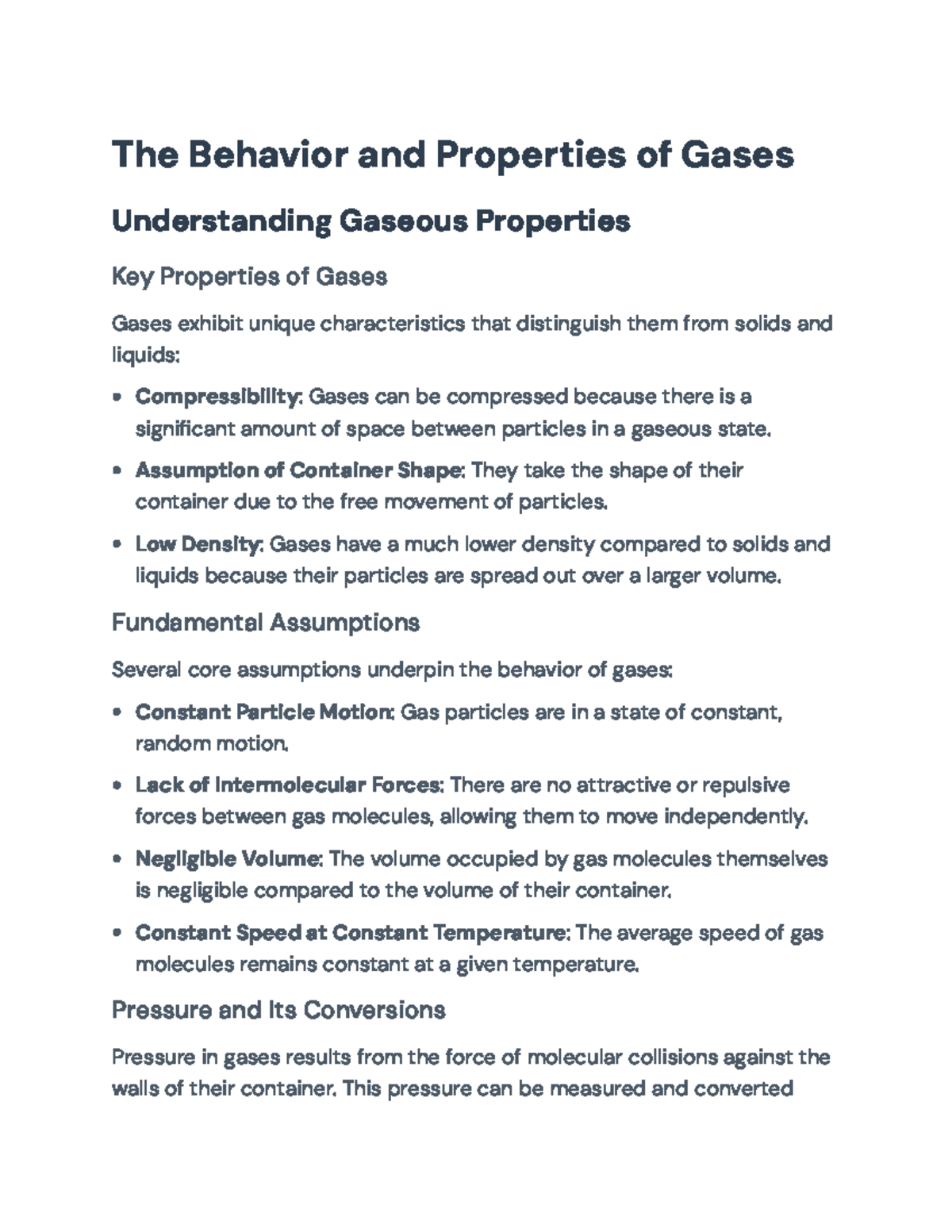 Understand Gas Behavior and Properties: Key Concepts and Assumptions ...