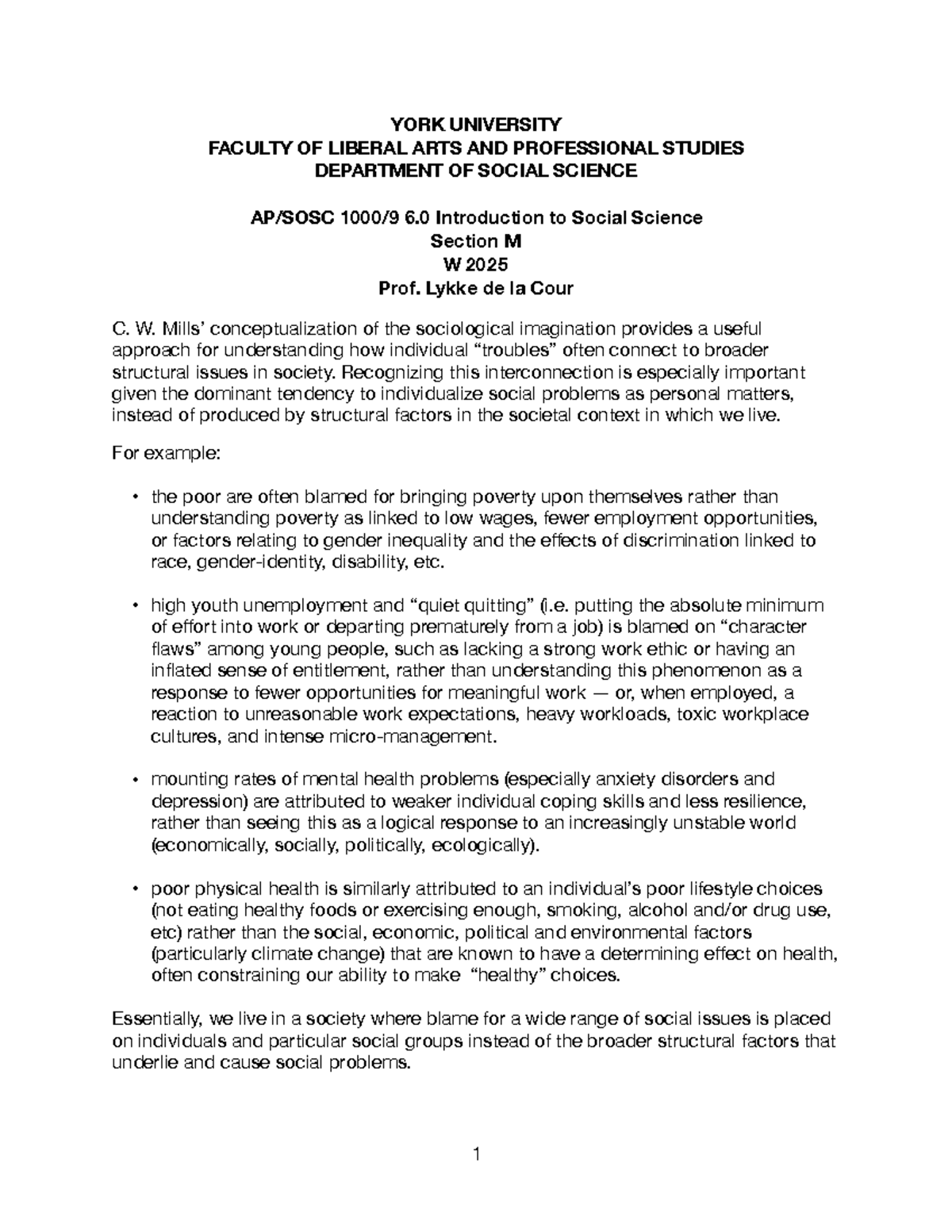 AP/SOSC 1000/9 6 Research Proposal & Final Essay Guidelines on Social ...