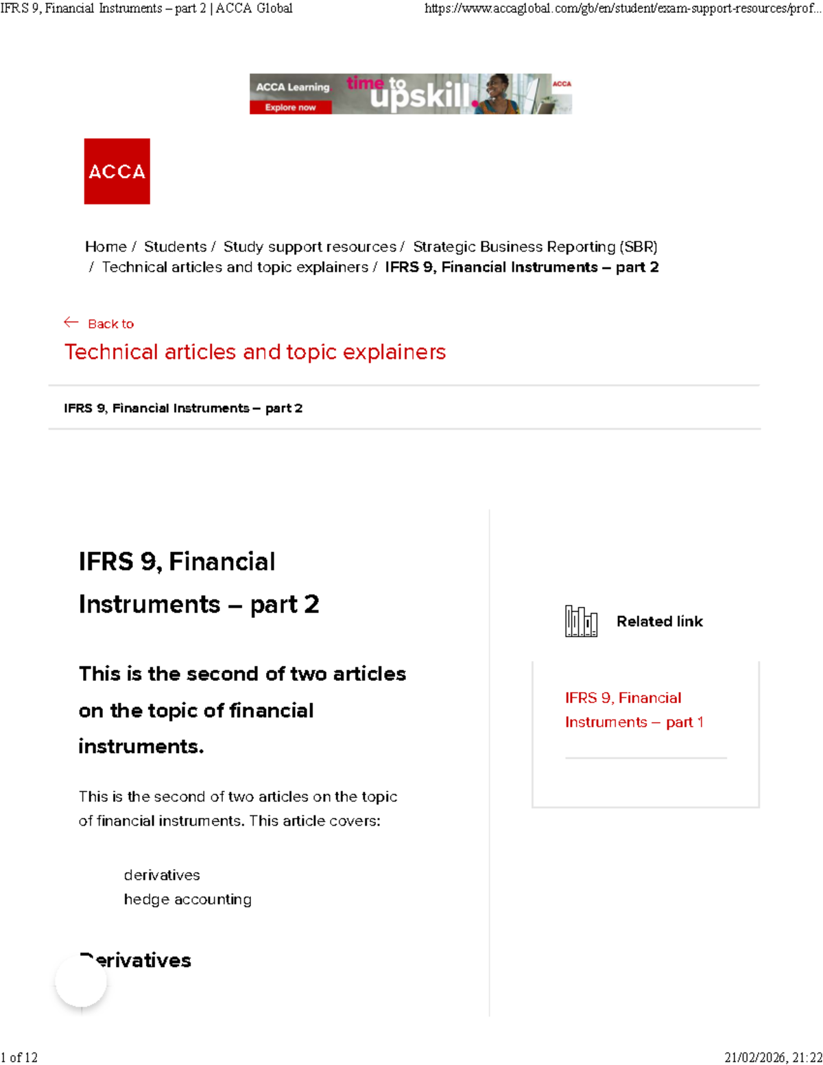 IFRS 9 Financial Instruments: Hedge Accounting Insights - Part 2 - Studocu