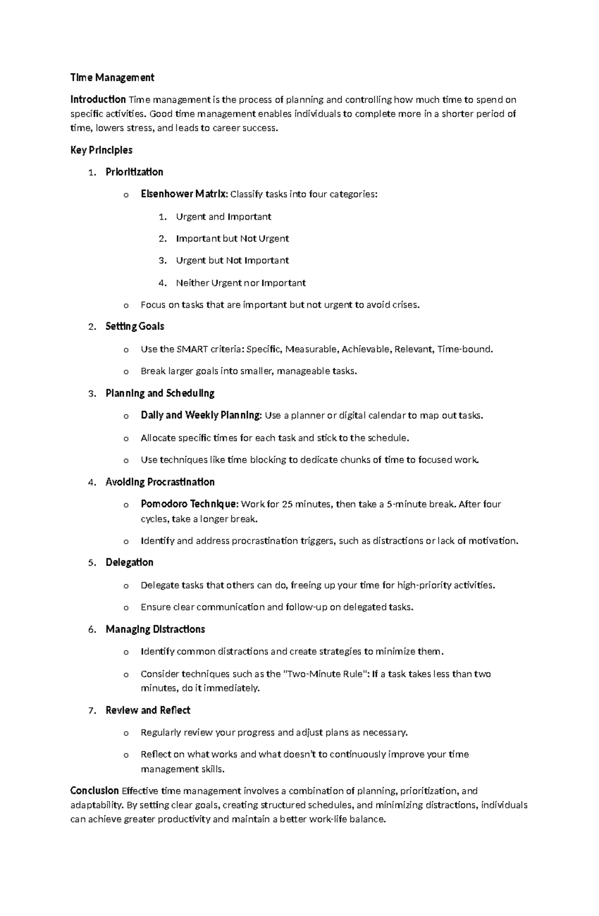 Time Management - time managament essayssss - Time Management ...