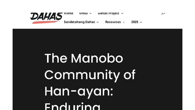 VHRD 3 Case Study: The Manobo Community and Militarization Dynamics ...