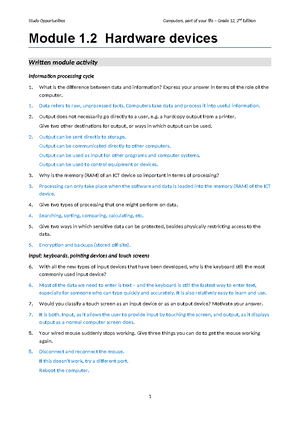 1 4 Software Answers - Memo - Study Opportunities Computers, part of ...