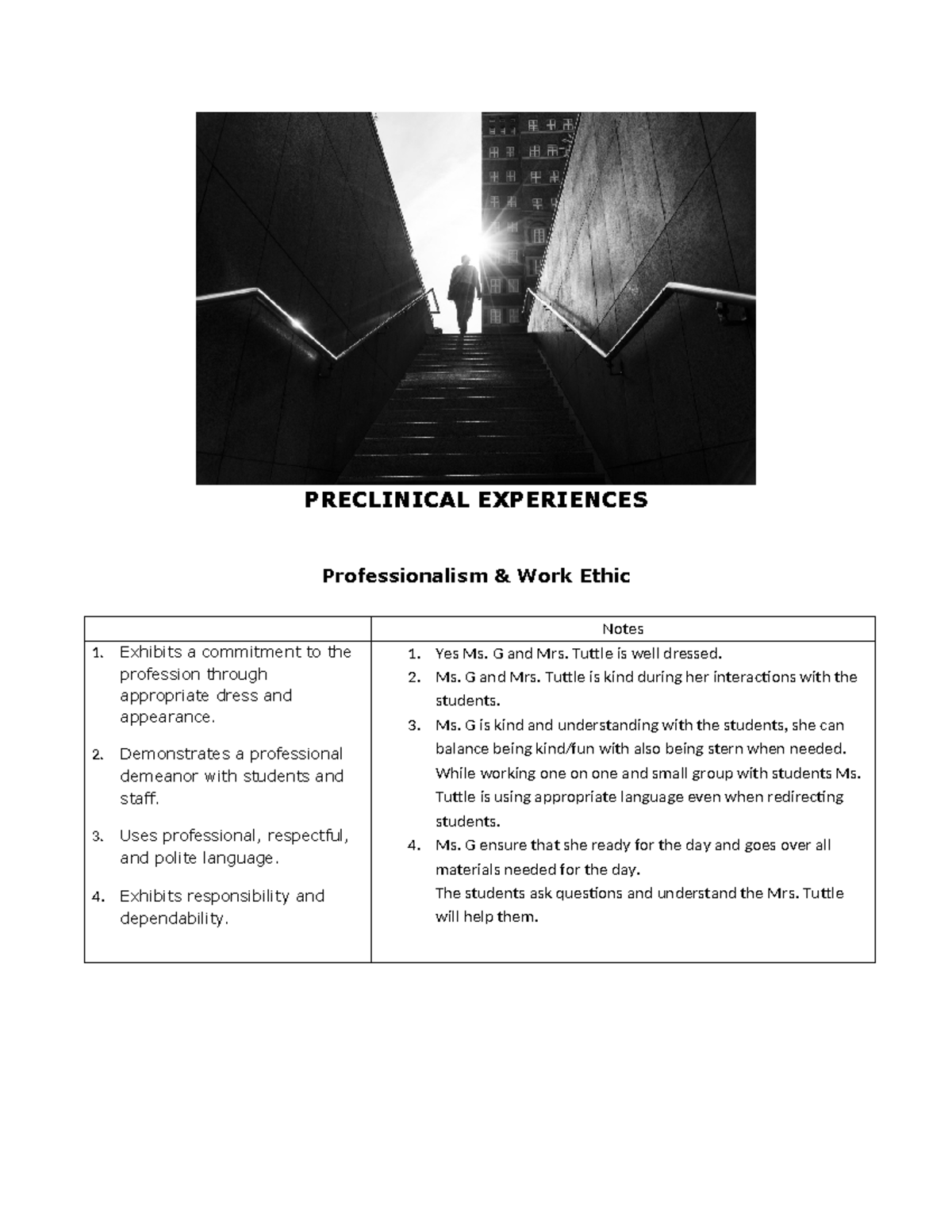 PCE Observation Guide: Professionalism, Ethics, & Diversity in Teaching ...