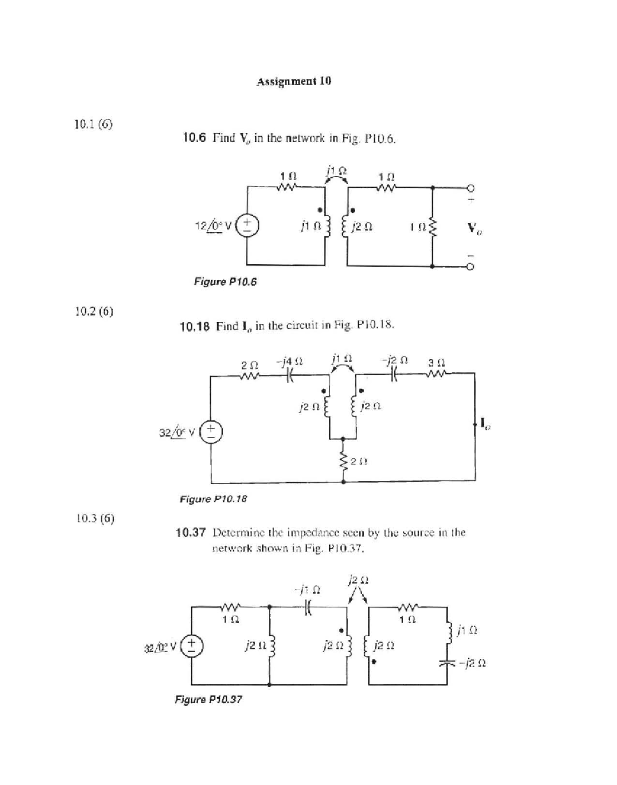 ECE 202 Final Problem Set: Assignment 10 Solutions - Studocu