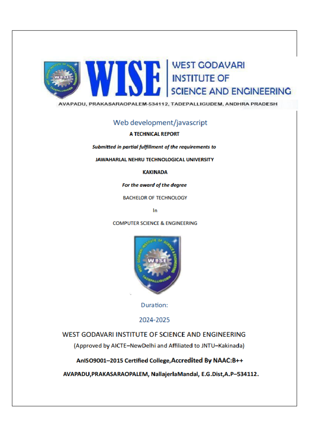 West - Material - Our STRUTE active WEST GODAVARI WOSE WISE INSTITUTE OF TADEPALLIGUDEM SCIENCE ...