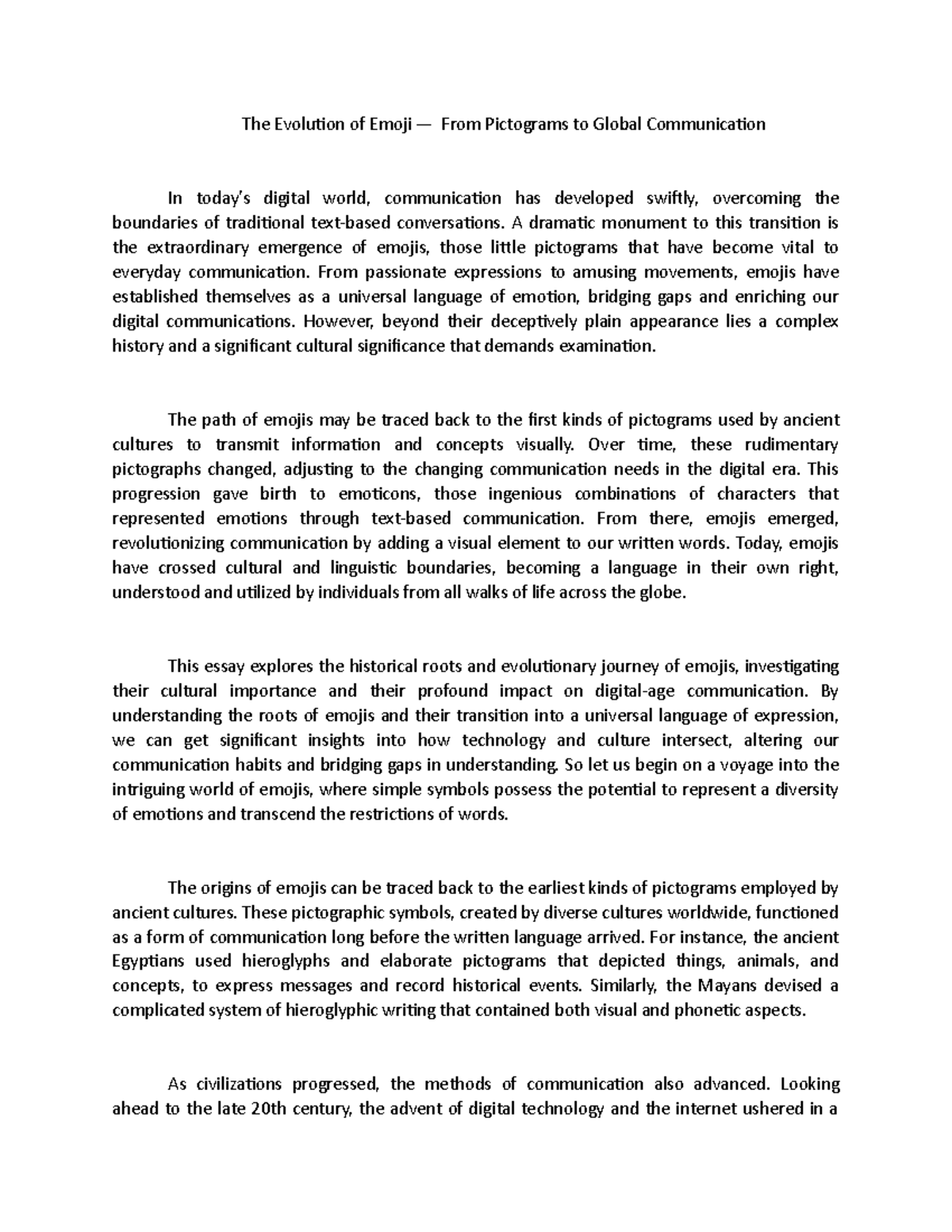 The Evolution of Emoji - From Pictograms to Global Communication - A ...