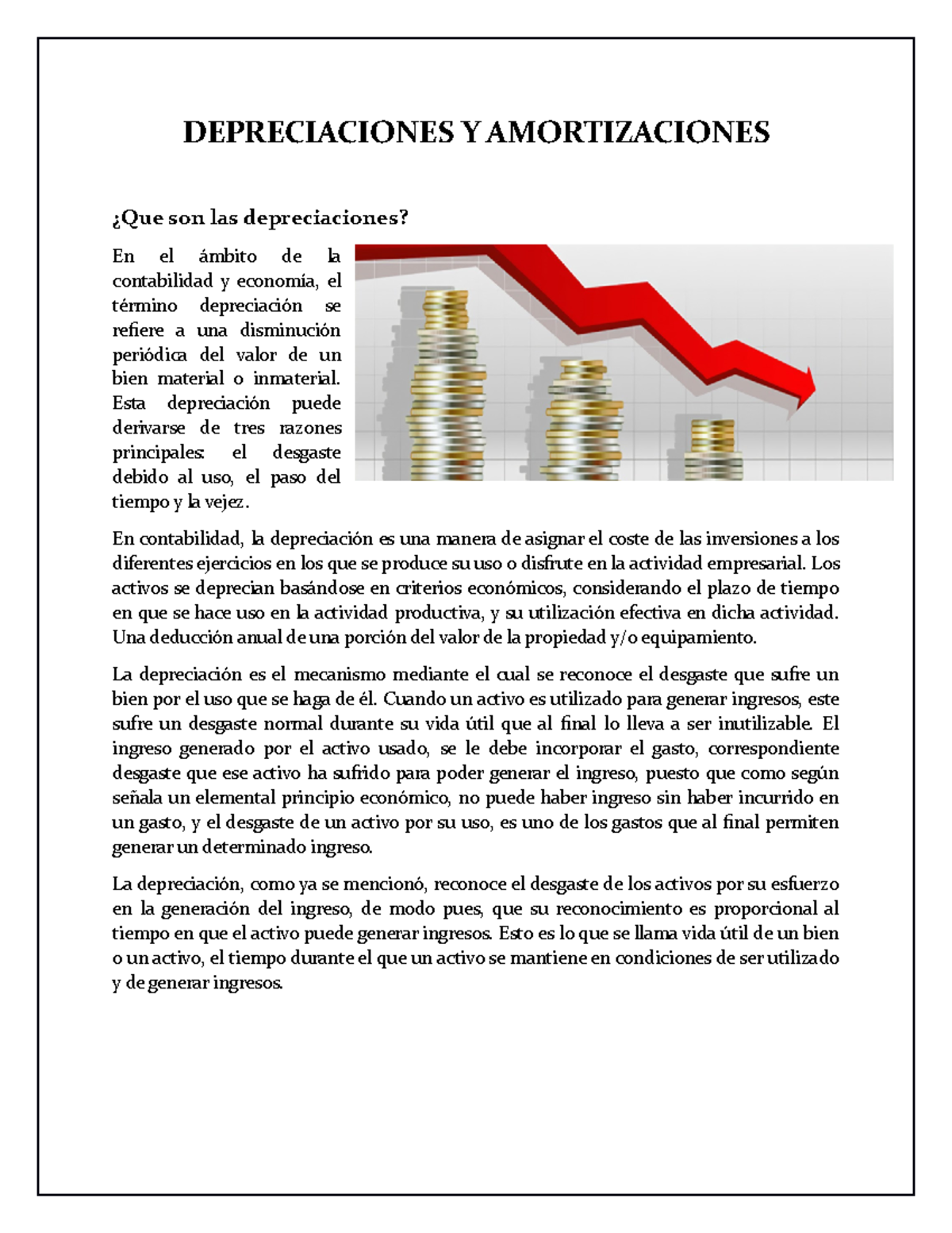 Depreciaciones Y Amortizaciones - DEPRECIACIONES Y AMORTIZACIONES ¿Que ...