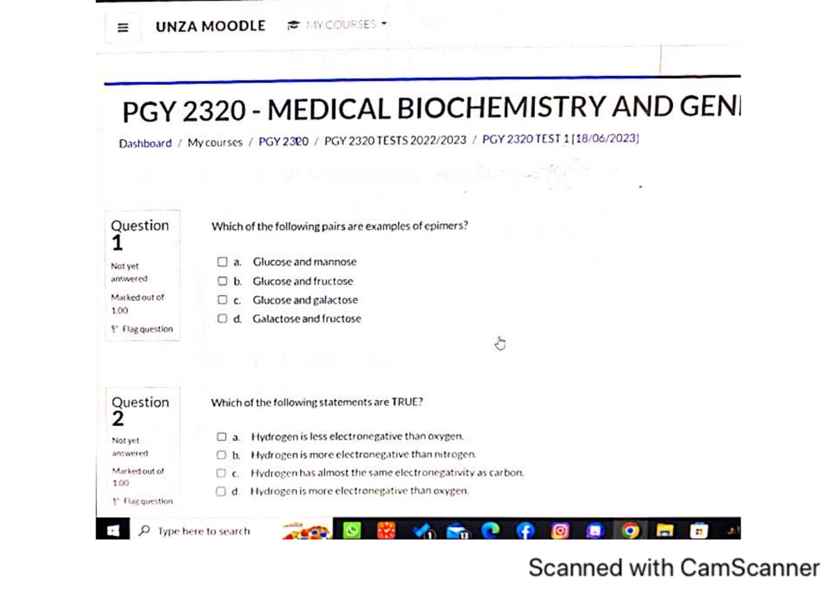 Biochemistry Test 1 Review Notes 2023 - Studocu