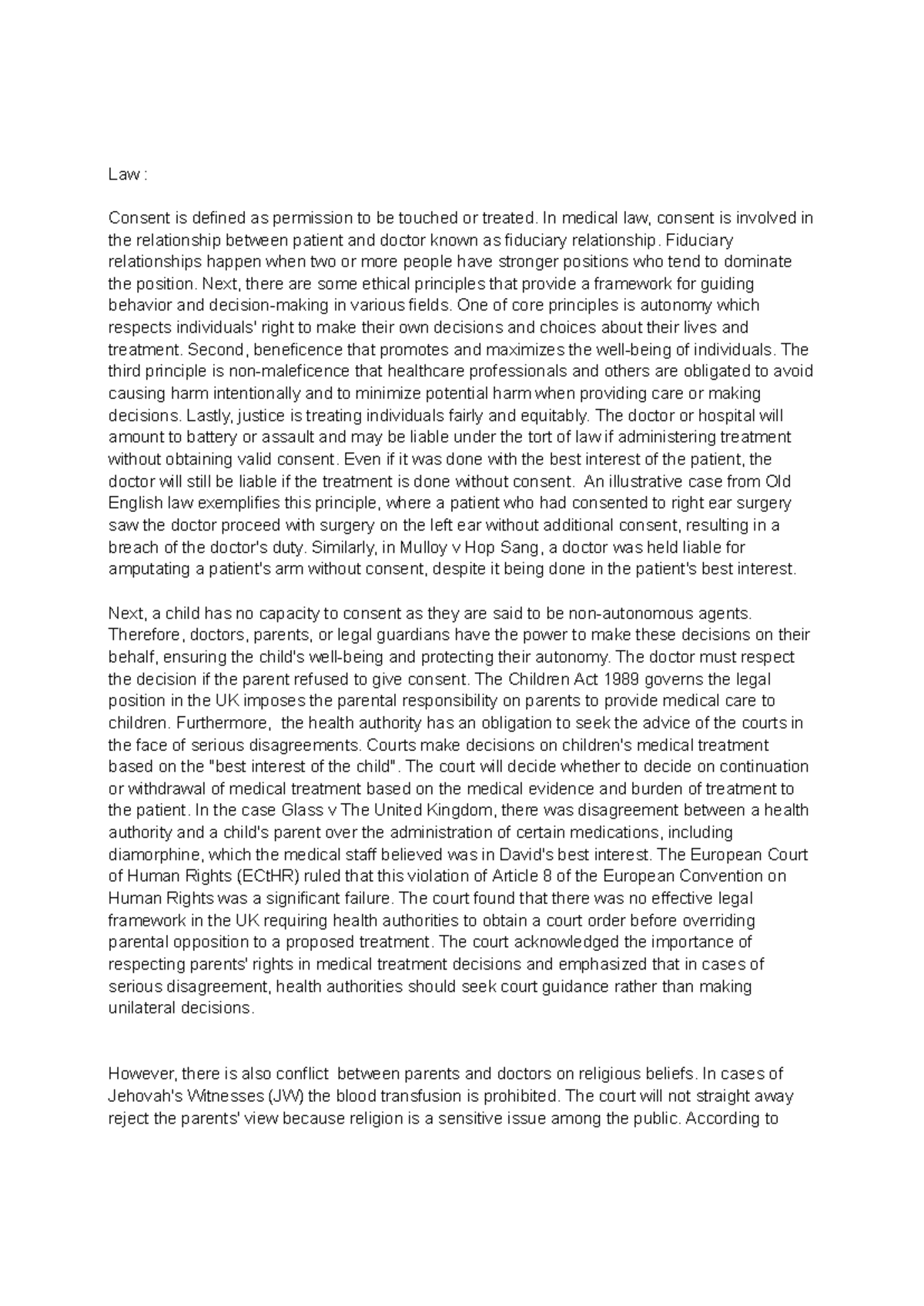 Understanding Child Consent in Medical Law: Key Principles and Cases ...