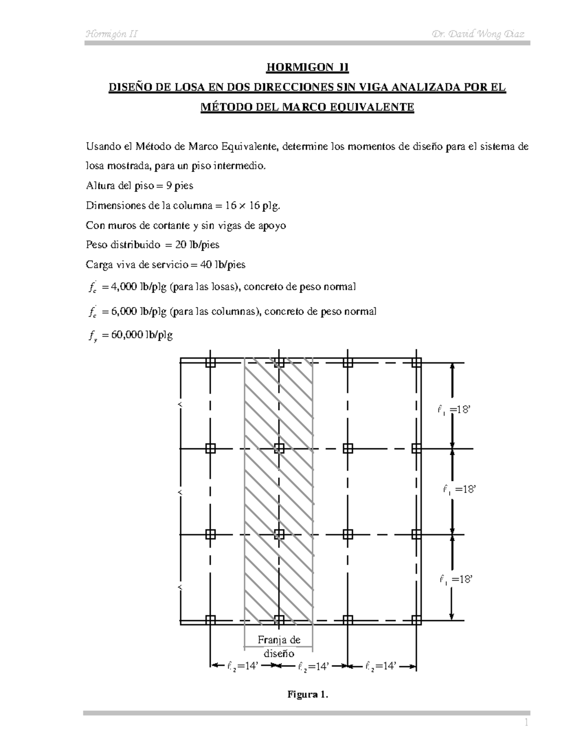 Diseño de Losa en Dos Direcciones - Método del Marco Equivalente (HORMIGON II) - Studocu