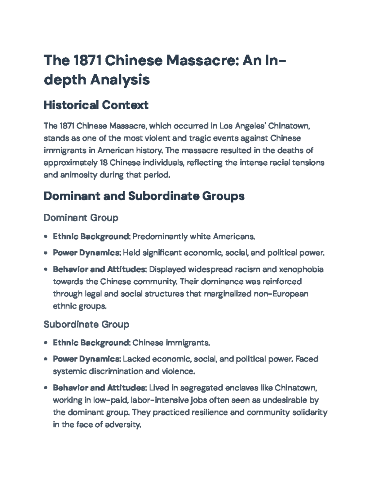 The 1871 Chinese Massacre: Historical Analysis and Modern Implications ...