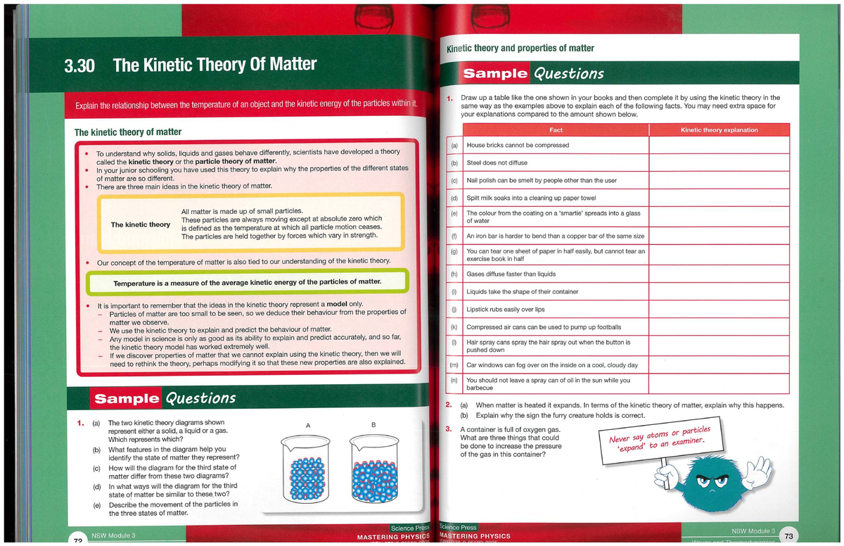 3.30 Kinetic Theory of Matter: Key Concepts & Sample Questions - Studocu