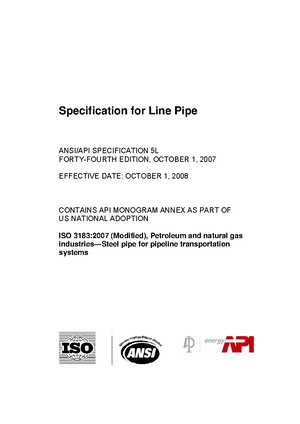 API 5L 45th-(2013 ) - mathematic engineering - Specification for Line ...