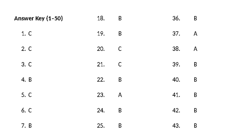 Answer Key IN LEA Final Exam - Board Exam Type Questions - Studocu