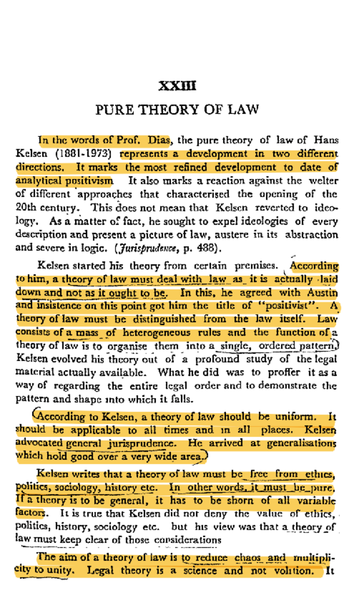 Kelsen's Pure Theory of Law: An Analytical Overview (JUR 544) - Studocu