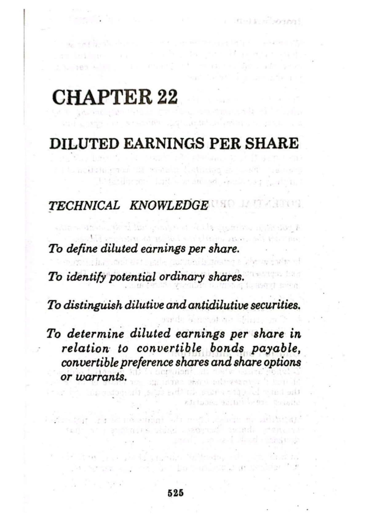 CHAPTER 22: DILUTED EARNINGS PER SHARE - TECHNICAL NOTES - Studocu