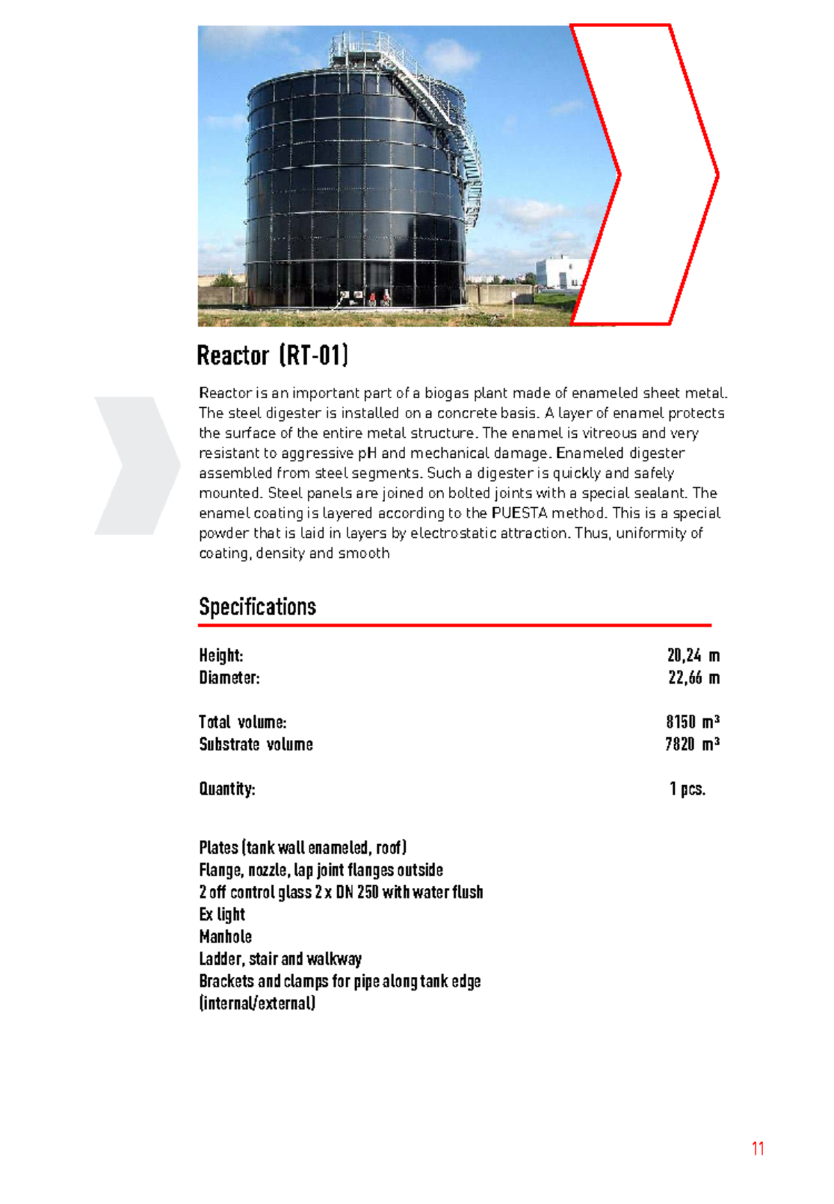 7261-Case Study: Biogas Plant Reactor Design and Specifications - Studocu