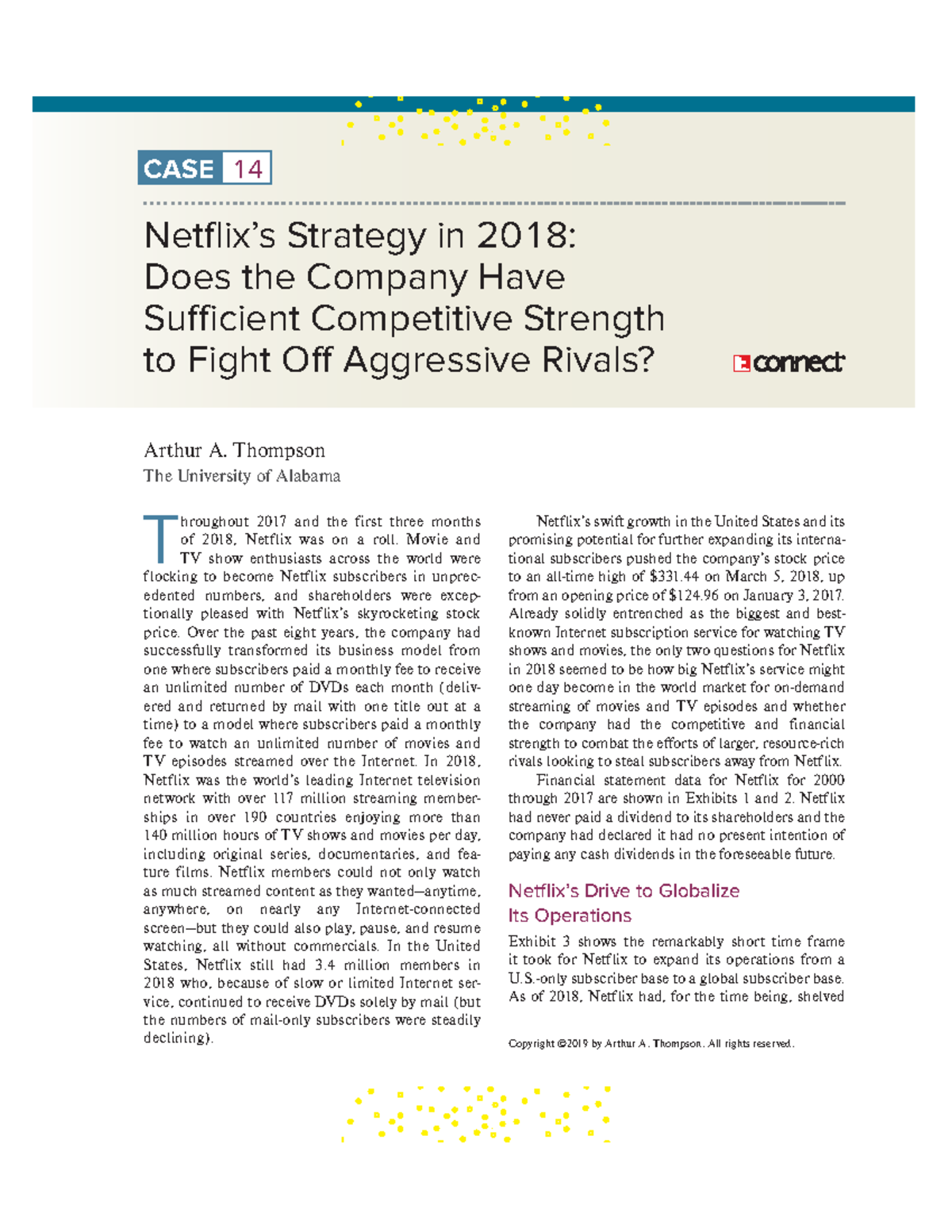 Netflix's Strategy Analysis: Competitive Strength in 2018 - Case 14 ...