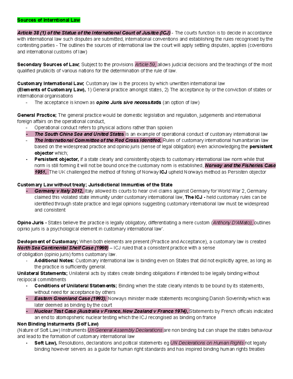 Sources of International Law: Article 38 of the ICJ Statute Explained ...