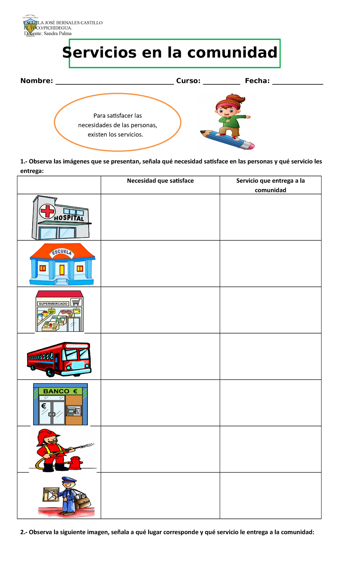 Guía servicios en la comunidad 2° basico (noviembre) - EL TOCO ...
