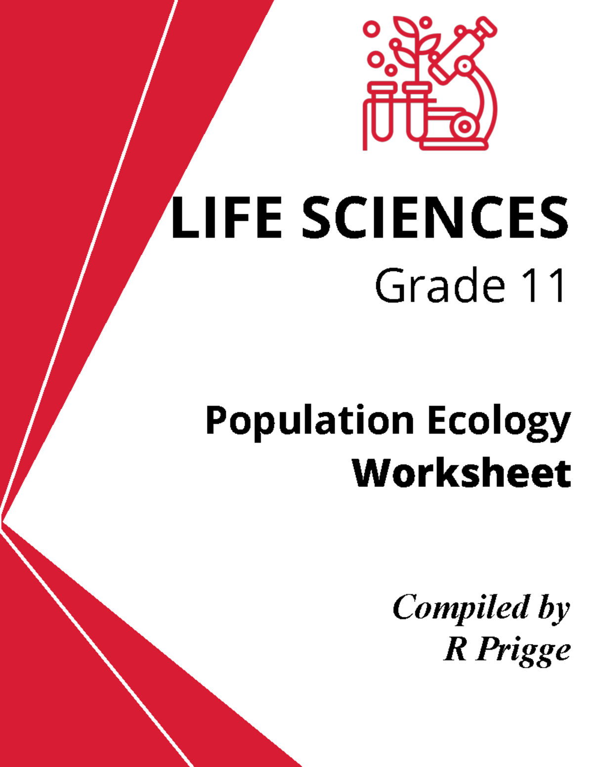 Gr11 Life Sciences Population Ecology Worksheet Overview - Studocu
