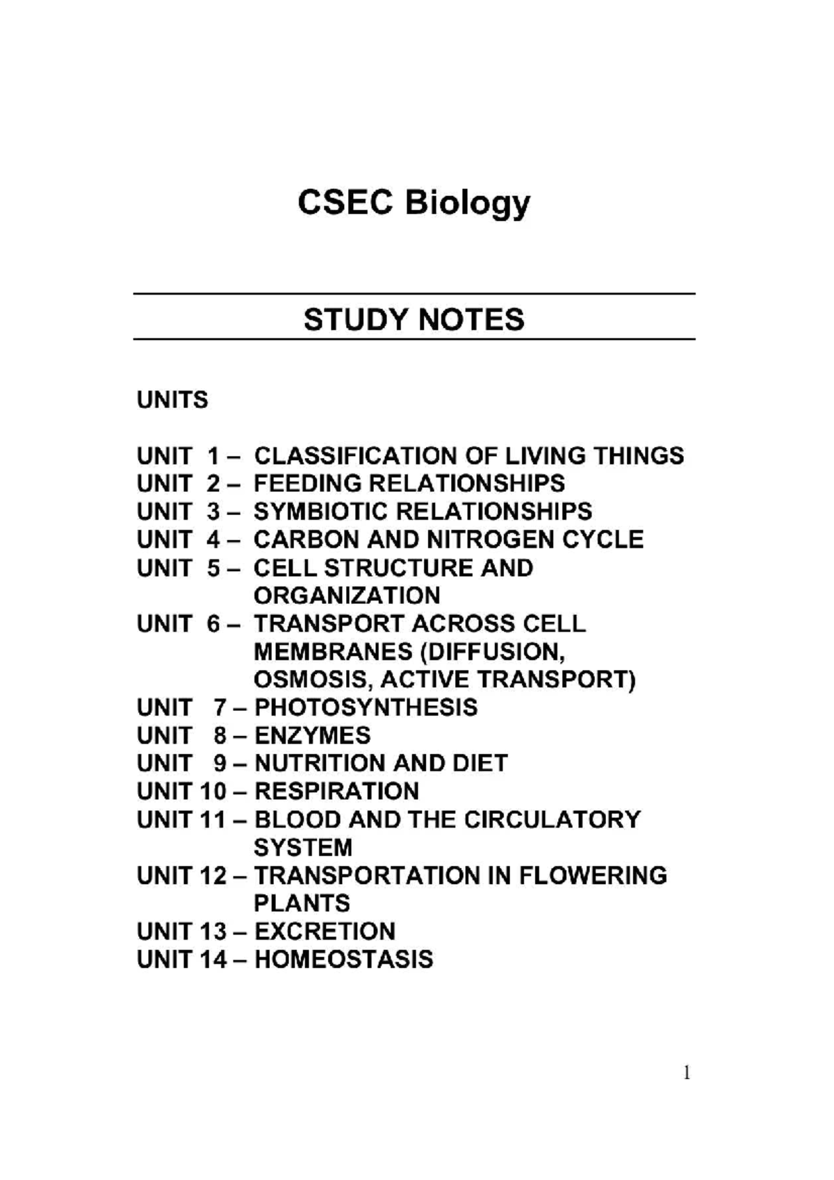 CSEC Biology Study Notes - Flipbook by media Flip HTML 5 - CSEC Biology ...