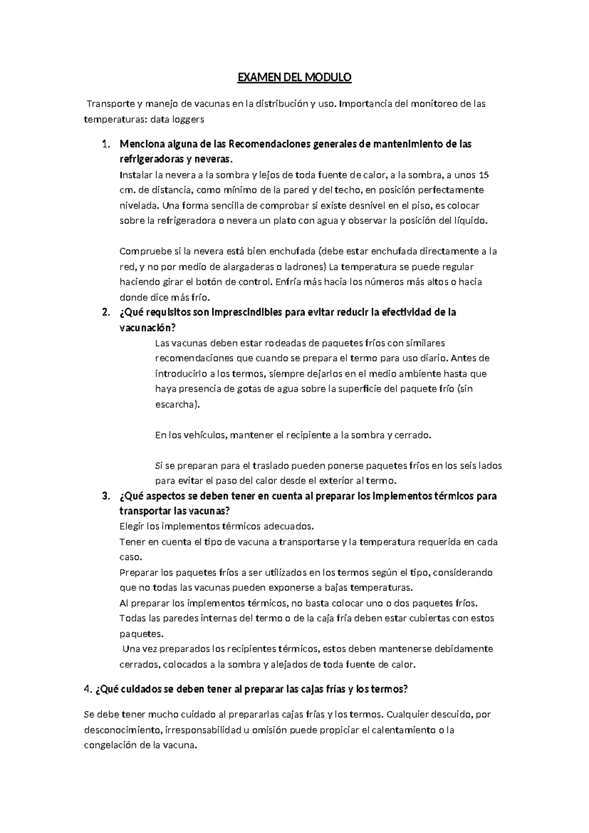 Examen DEL Modul 10 Bielka Huaman - EXAMEN DEL MODULO Transporte y ...