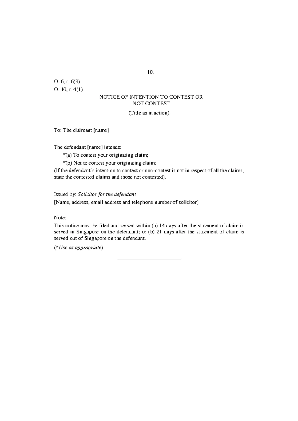 Defence Form 13: Civil Procedure Response Guidelines and Counterclaim ...