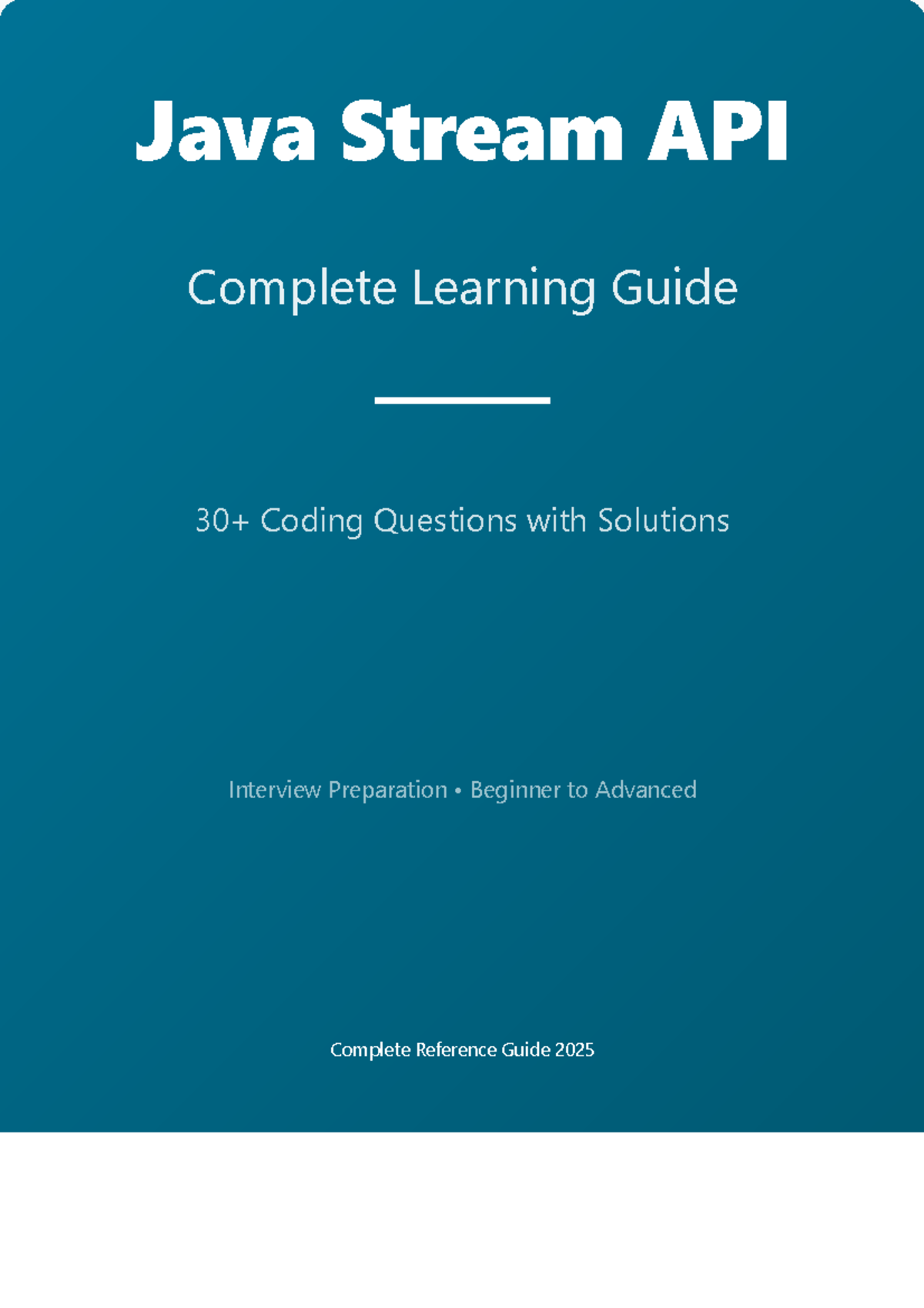 Java Stream API: Complete Guide & Coding Qs for Interview Prep - Studocu