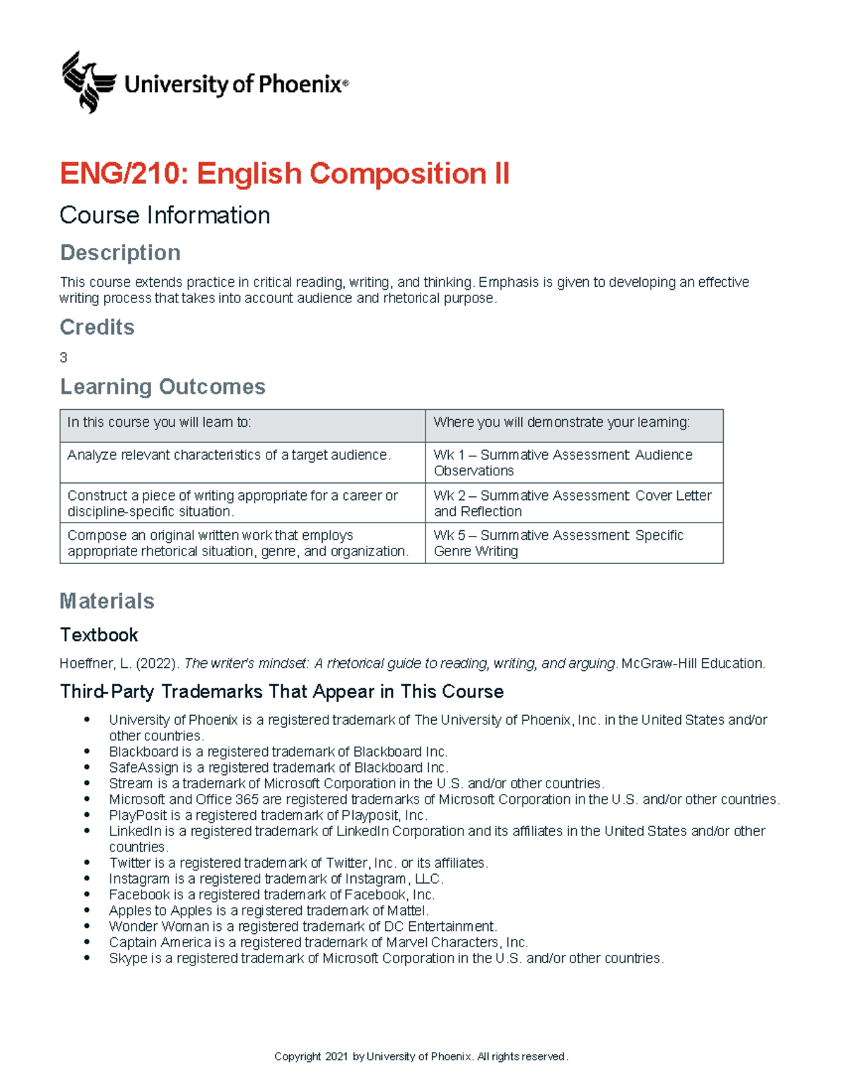 Eng210 v1 syllabus - Tagged - ENG/210: English Composition II Course ...