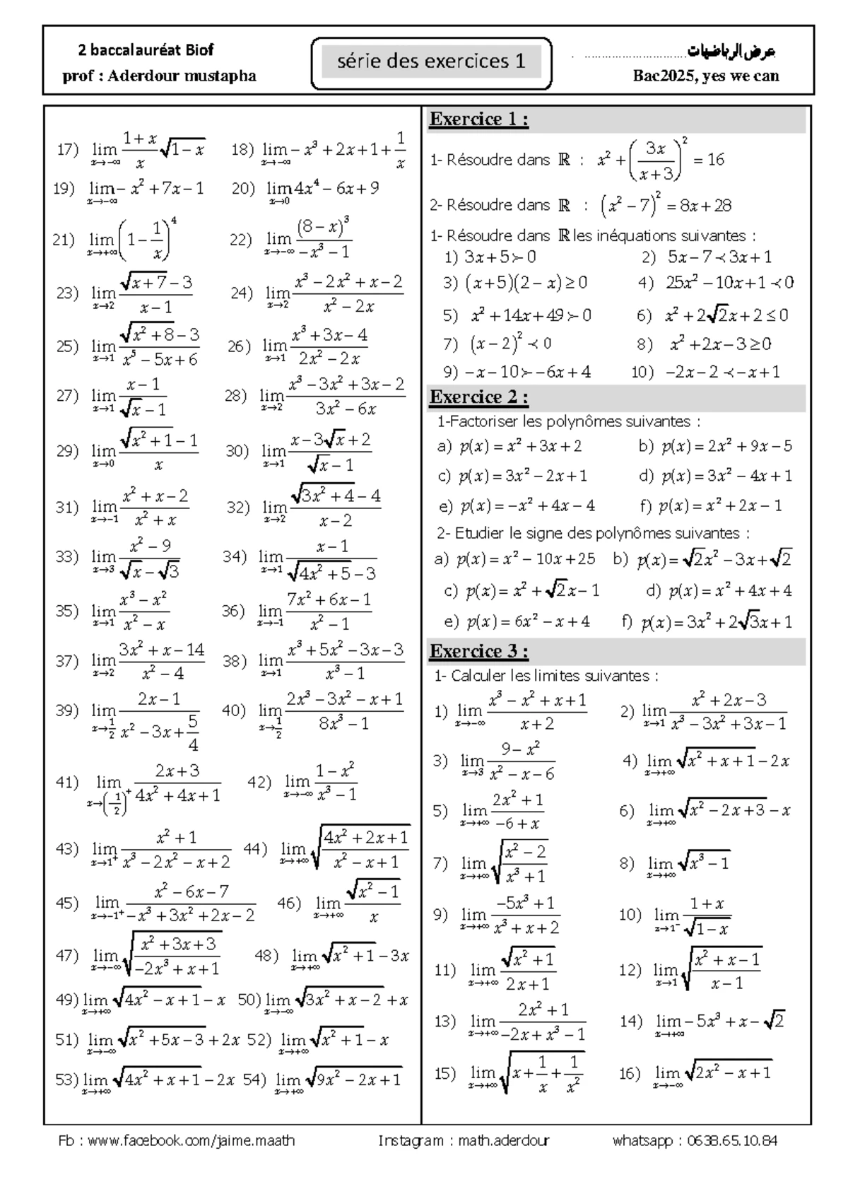 Correction Examen National BAC Maroc Math 2021 - Etude Générale - Studocu