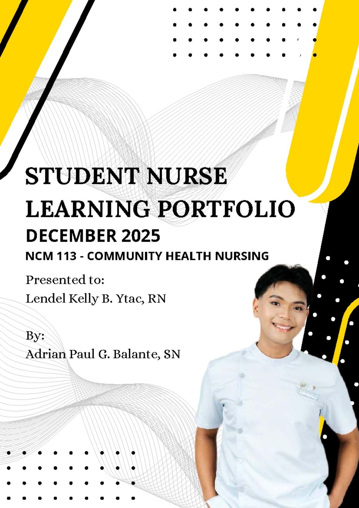 NCM 113 Community Health Nursing: Student Nurse Learning Portfolio December 2025 - Studocu